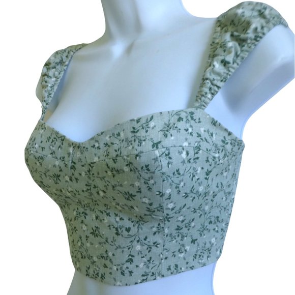 Reformation | Tops | Nwot Reformation Clyde Bustier Top Floral Linen ...